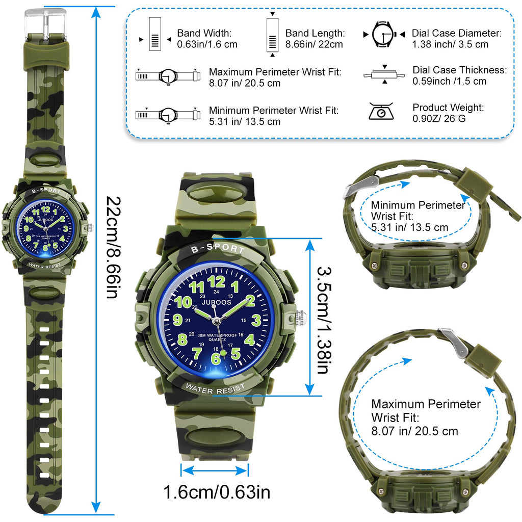 Camo Analogue Sports Watch – Kids Watches NZ